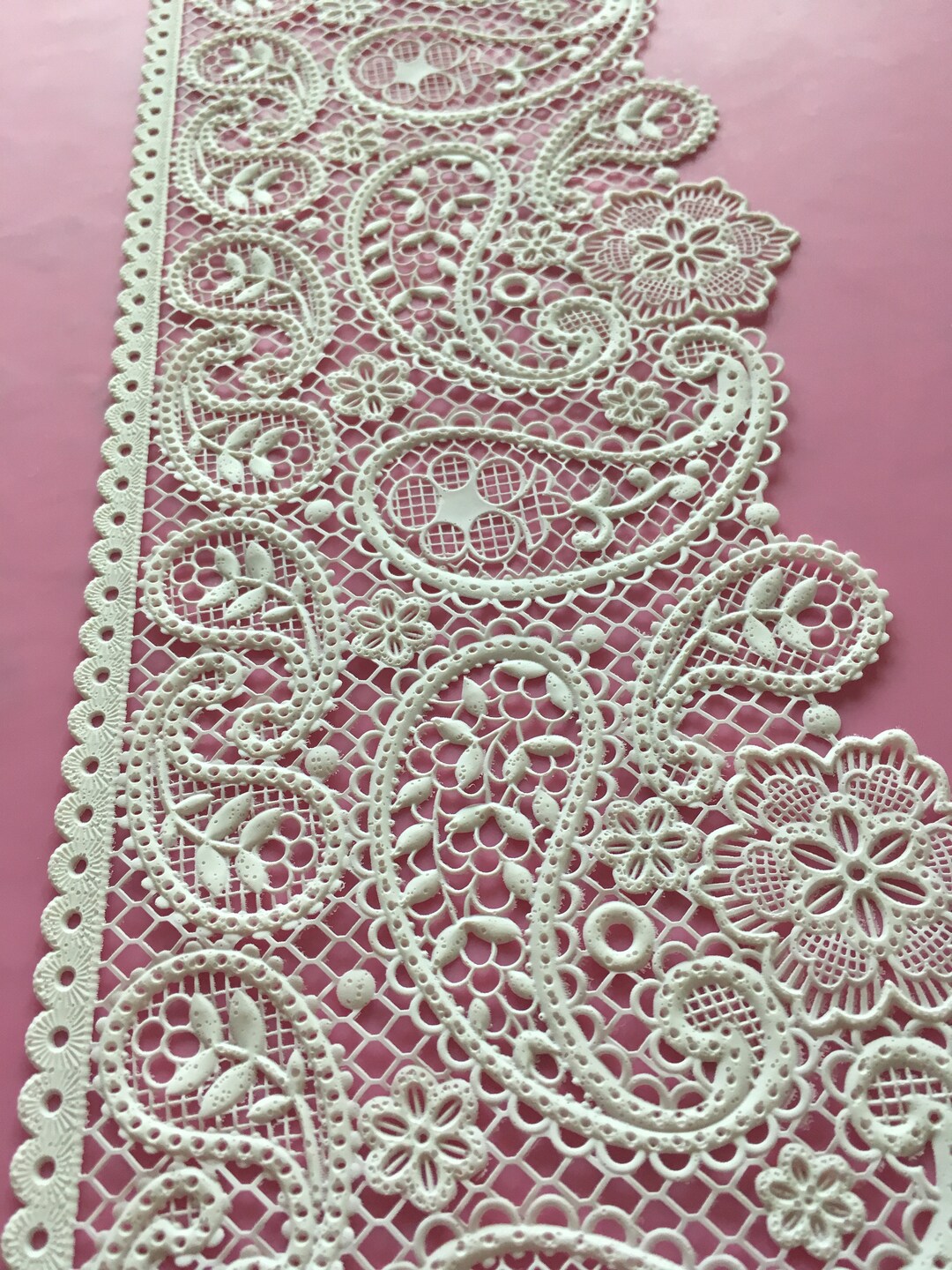 Delicate, Edible Lace, Sugar Lace, Cake Lace, Vintage Pretty Paisley ...
