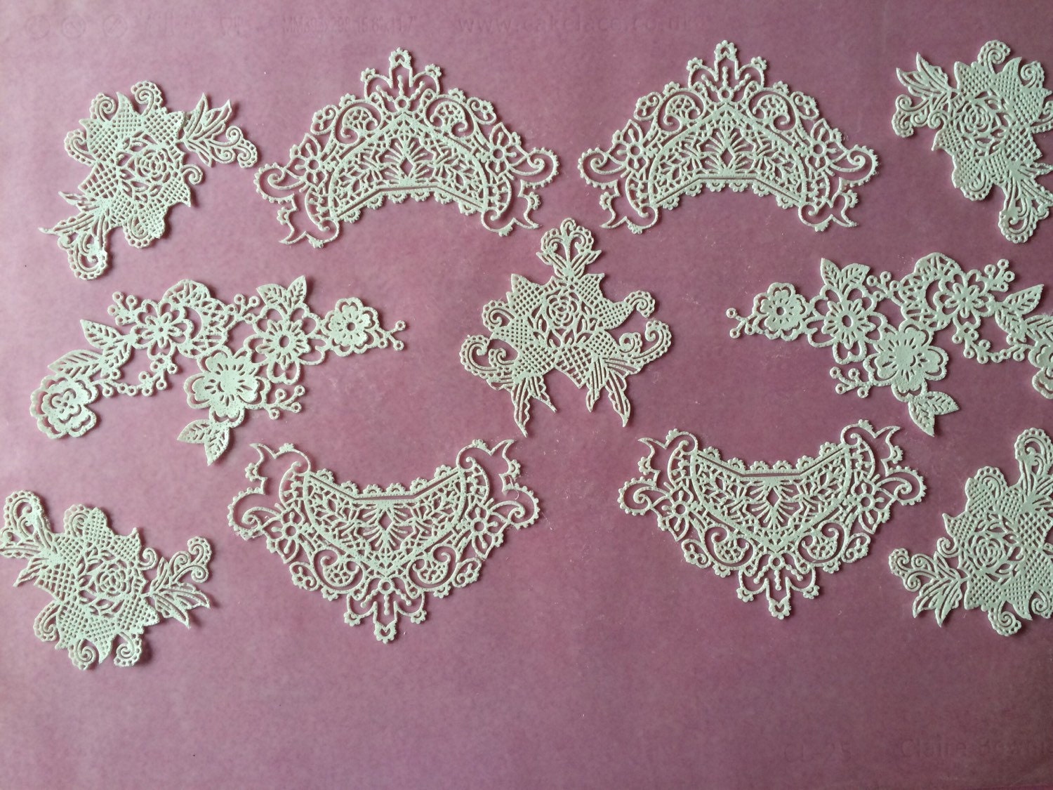 Edible Sugar Lace for Cakes Cupcakes Cookies in the | Etsy