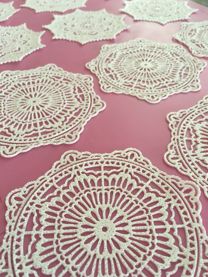 Edible Sugar Lace Large Doilies for Cakes Cupcakes Cookies - Etsy