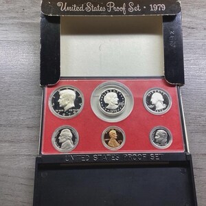 1979 US Mint Proof Set – 6 Coin Set With Susan B. Anthony Dollar – Original Case & Red Insert - Etsy