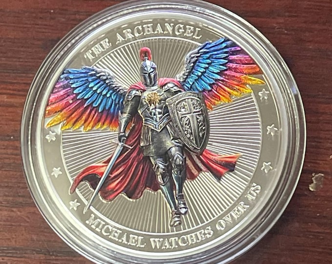 Archangel Michael Challenge Coin – Guardian Angel Protection Token ...