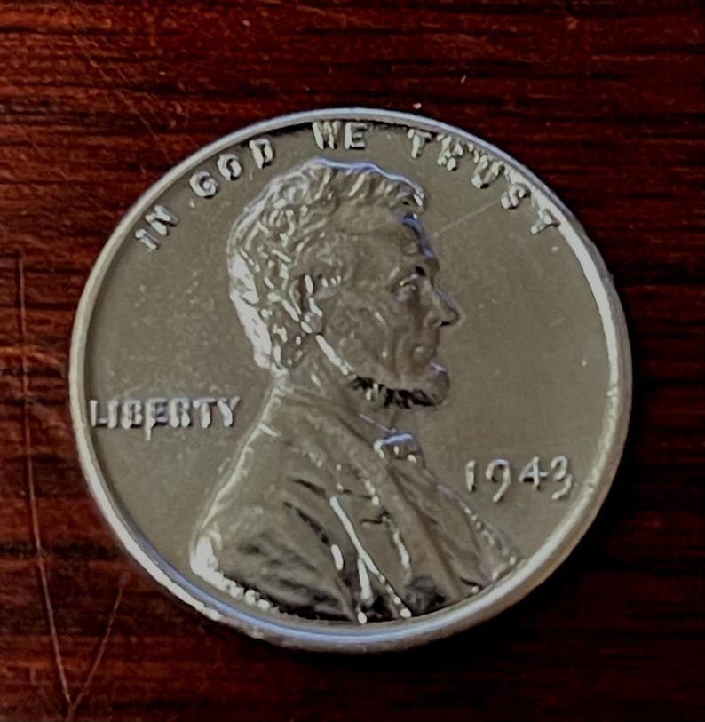 Rare 1943 Steel War Penny – WWII Philadelphia Mint Coin, Numismatic ...