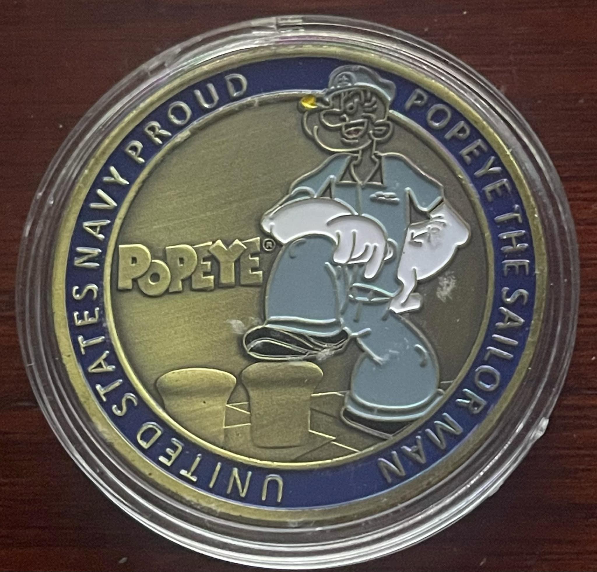 POPEYE USN Proud the Sailor Men Chief Petty Officer Challenge Coin - Etsy