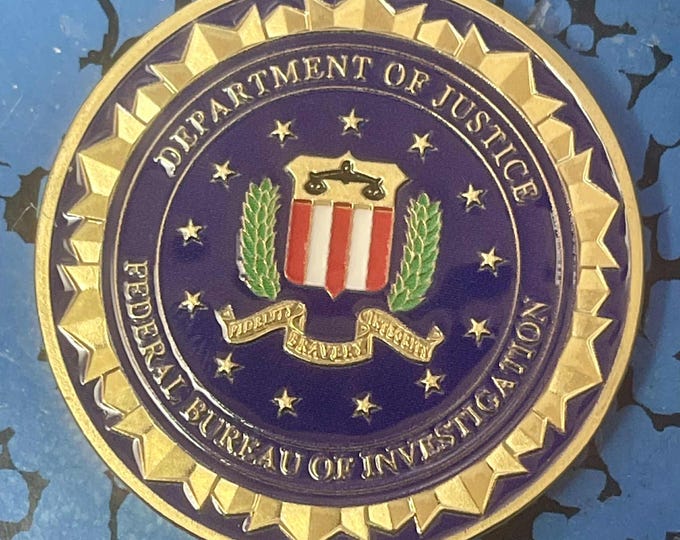 FBI Department of Justice Challenge Coin – Great Seal of the United ...
