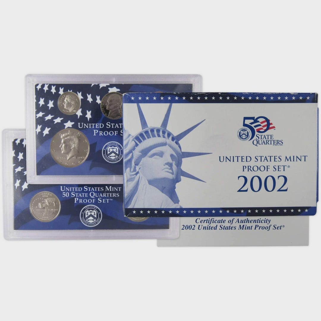 2002 US Mint Proof Set: State Quarters & Classic Coins (COA) - Etsy