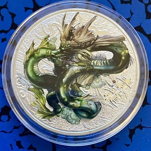 Qing Long Azure Dragon Coin | Chinese Mythical Beast Challenge Coin ...