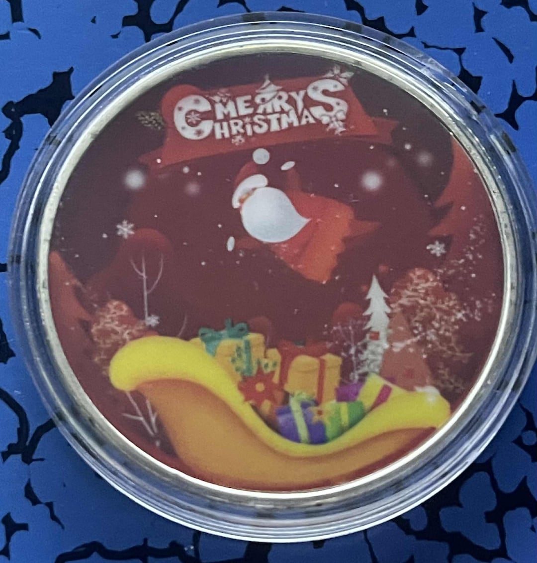 Santa's Sleigh Holiday Coin: Colorful Christmas Token With Gifts ...