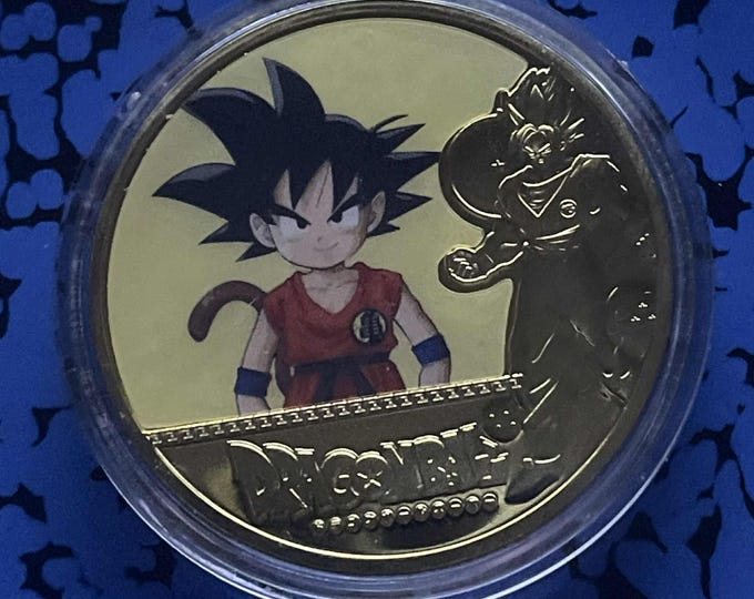 Dragon Ball Z Kid Goku Collectible Coin – Anime Gold Token – DBZ ...