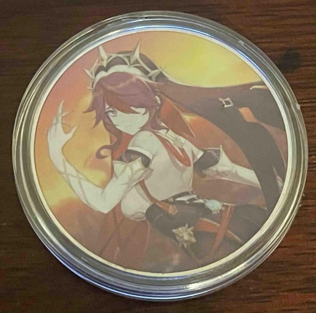 Enchanted Anime Sorceress Collectible Coin: Magical Warrior Girl Sunset ...