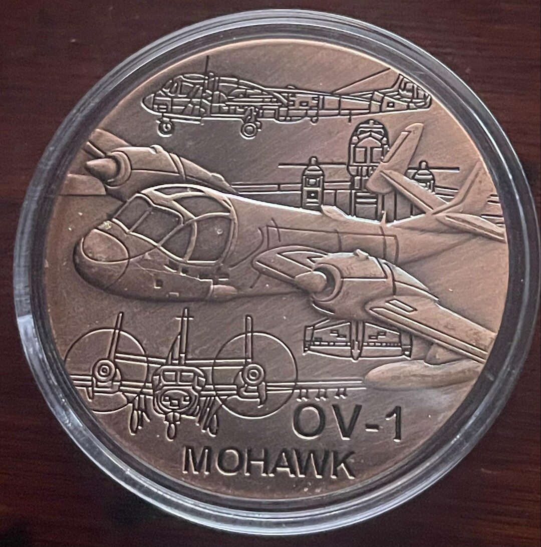 OV-1 Mohawk Aircraft Challenge Coin: Vintage Military Aviation ...
