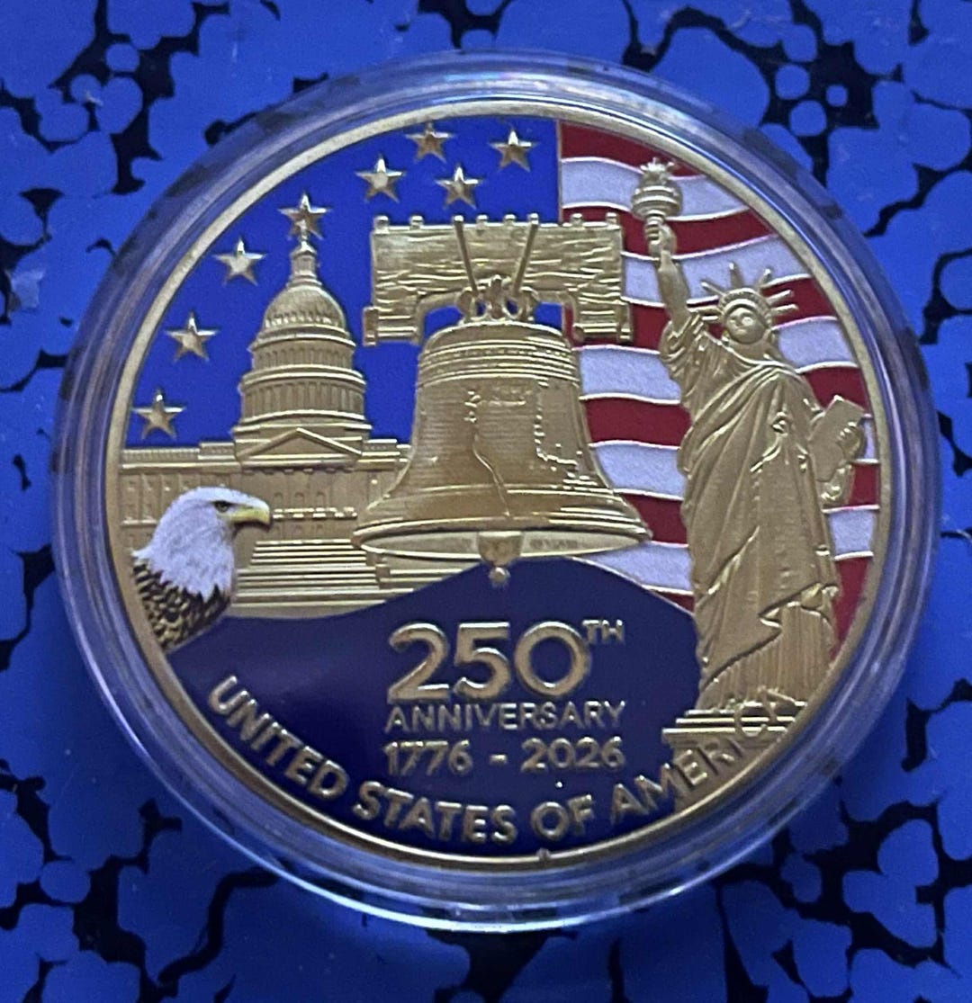 250th Anniversary Collectible Coin Set: Patriotic Bald Eagle and ...