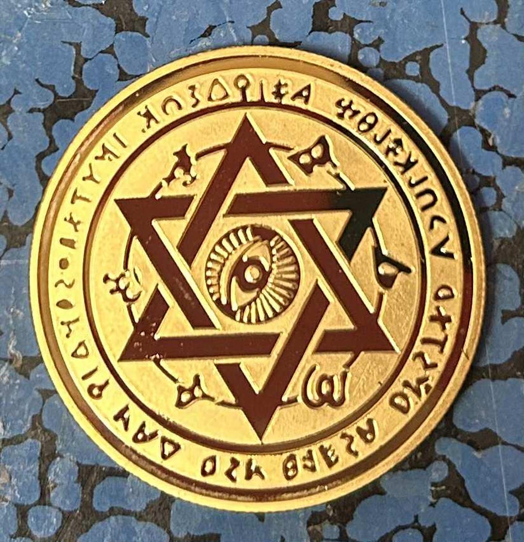 Ancient Egyptian Esoteric Gold Coin: Eye of Providence, Hexagram ...