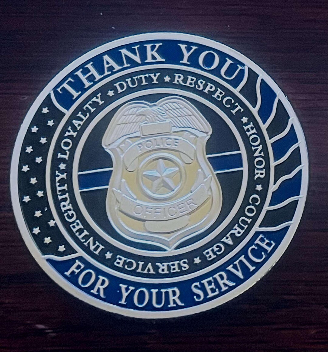 Police Appreciation Challenge Coin: God Bless Our Officers ...
