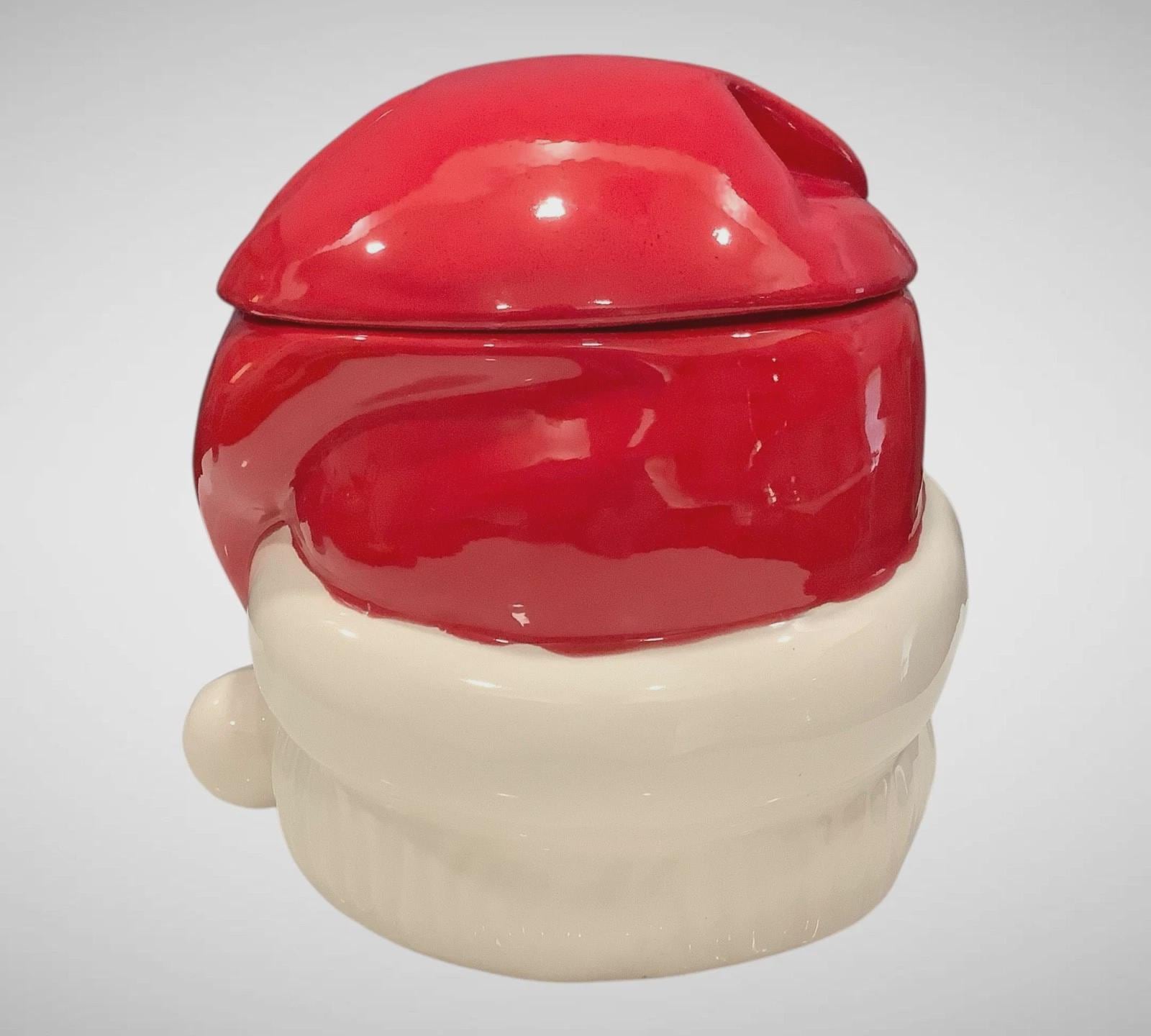 VINTAGE 1977 Signed Santa Claus Ceramic Cookie Jar From Jamar Mallory ...