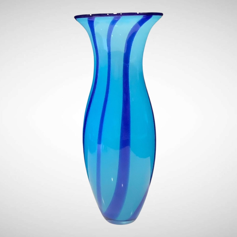 Striped Murano Glass Vase - Etsy