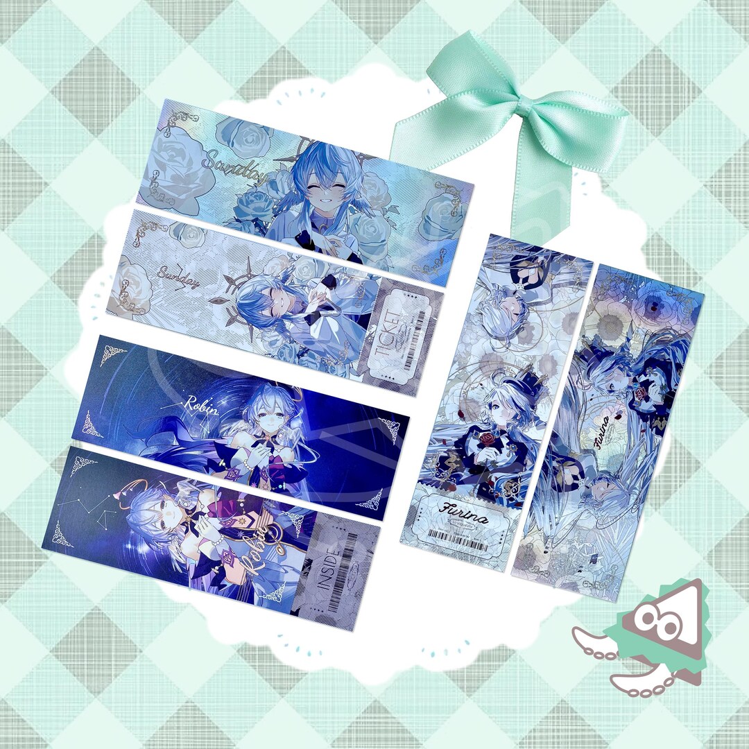 Robin/sunday/furina Double-sided Holographic Collectible Ticket -honkai ...