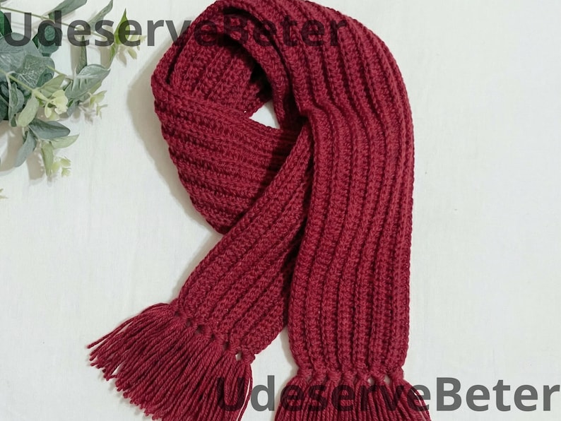 Mikasa Scarf , Red Scarf Crochet Pattern PDF EASY BEGINNER - Etsy