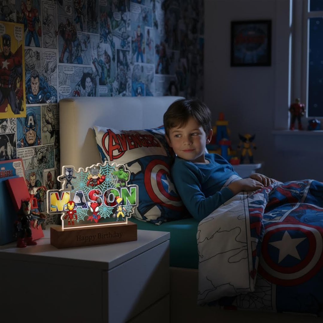 Personalized Spidey and His Amazing Friends Night Light, Custom ...