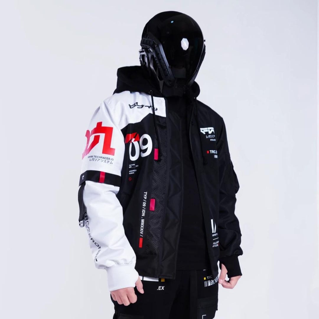White Techwear Jacket Cybernetic Series Jacket Cyberpunk Jacket Cyber ...