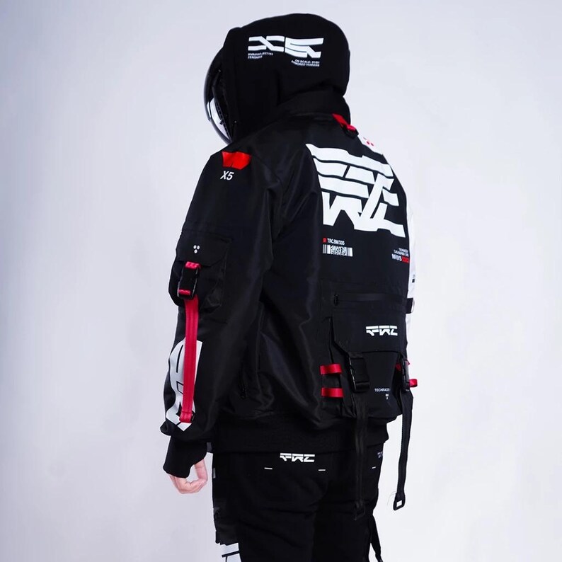 White Techwear Jacket Cybernetic Series Jacket Cyberpunk Jacket Cyber ...