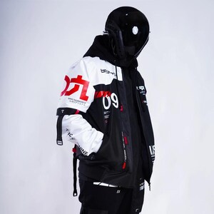 White Techwear Jacket Cybernetic Series Jacket Cyberpunk Jacket Cyber ...