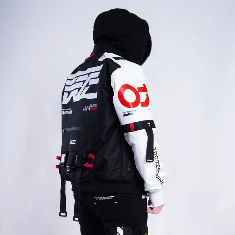 White Techwear Jacket Cybernetic Series Jacket Cyberpunk Jacket Cyber ...