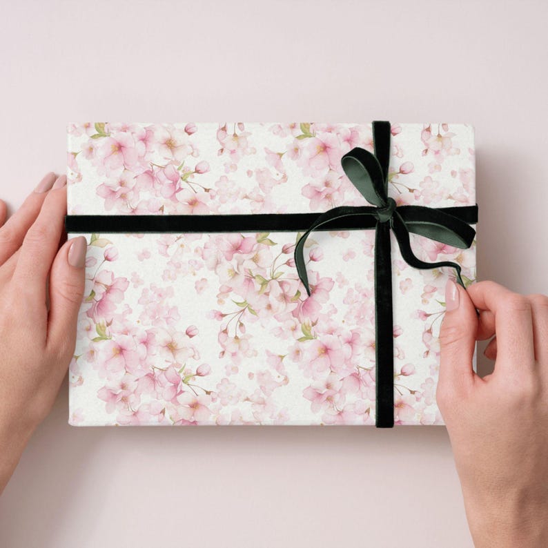 Cherry Blossom Seamless Pattern Bundle, Sakura Watercolor Floral ...