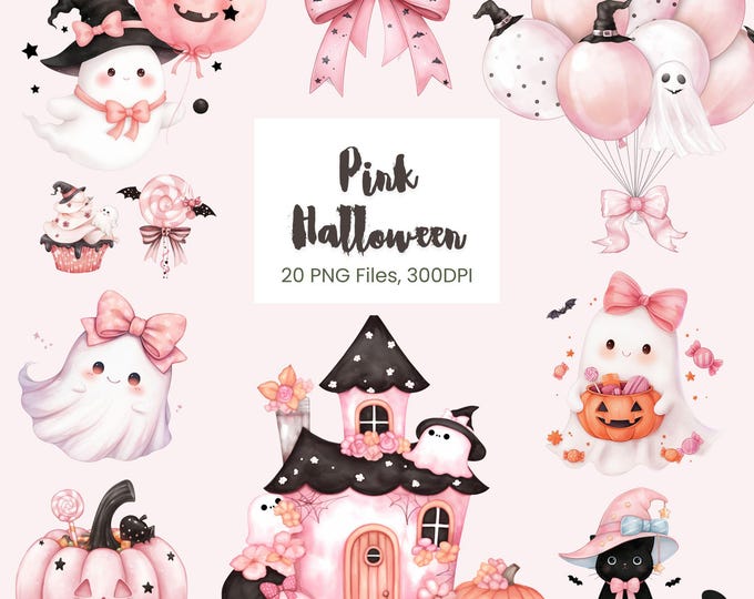 Cute Halloween Clipart, Pink Pastel Goth Png, Spooky Season, Pastel ...