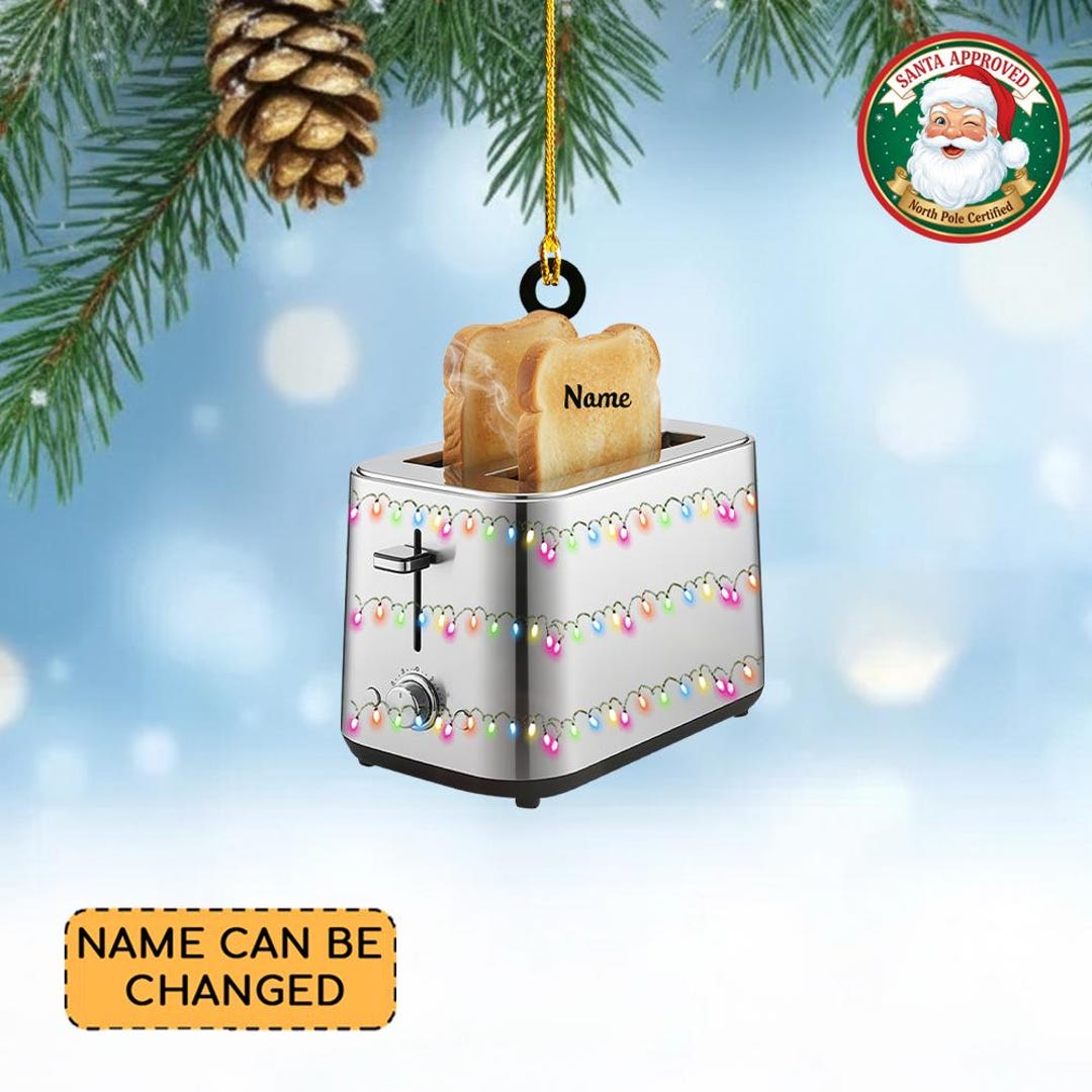 Personalized Bread Toaster Christmas Ornament, Bread Toaster Ornament ...