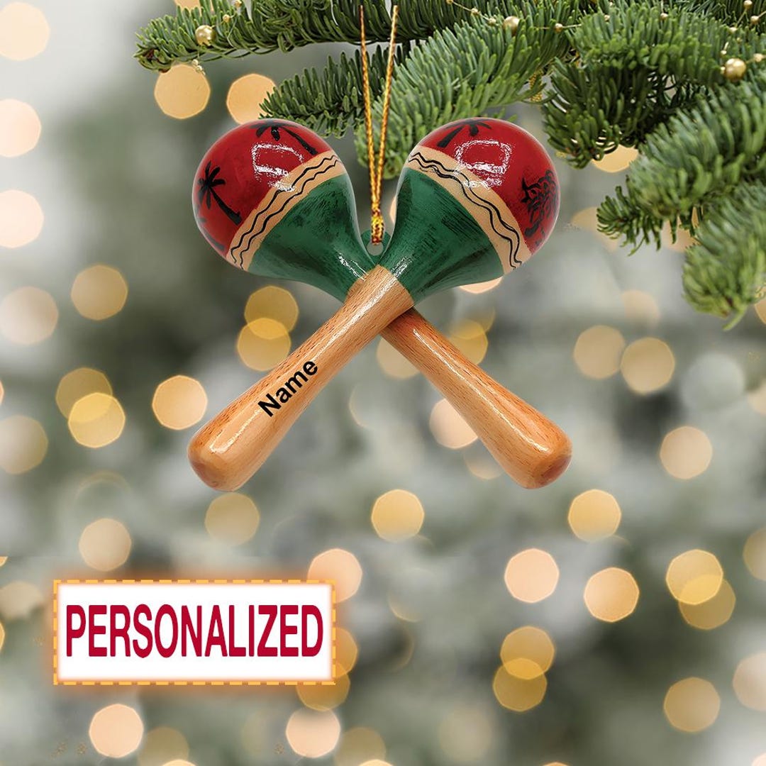 Personalized Maracas Ornament – Custom Name Christmas Tree Decoration ...