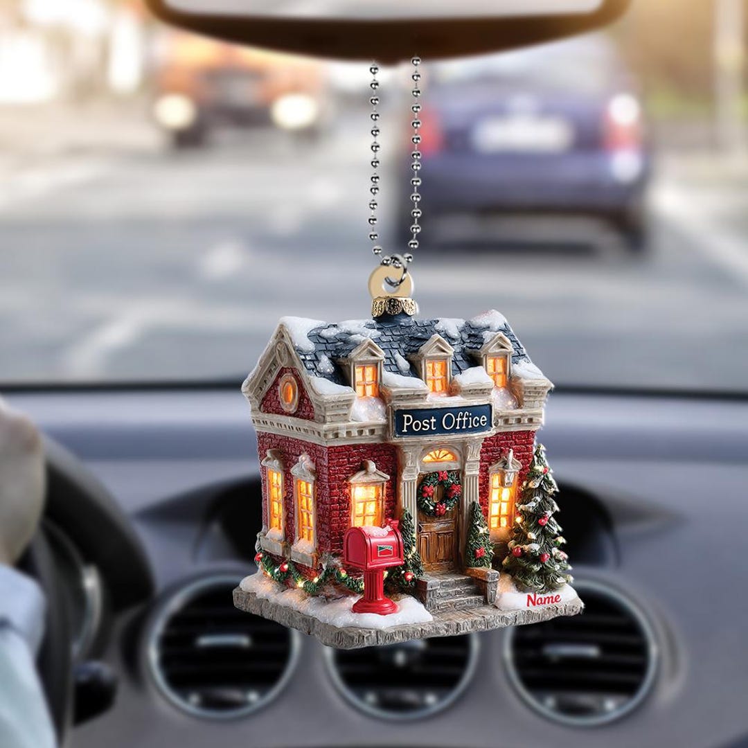 Post Office Ornament 2D – Small Town Mailbox Christmas Decoration ...