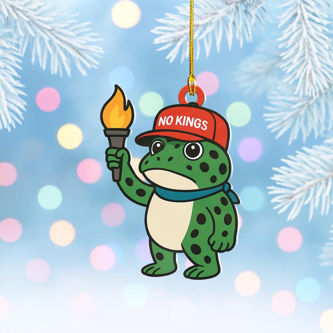 Portland Frog Anti-ice Protest Acrylic Ornament , Anti-trump, No Kings ...