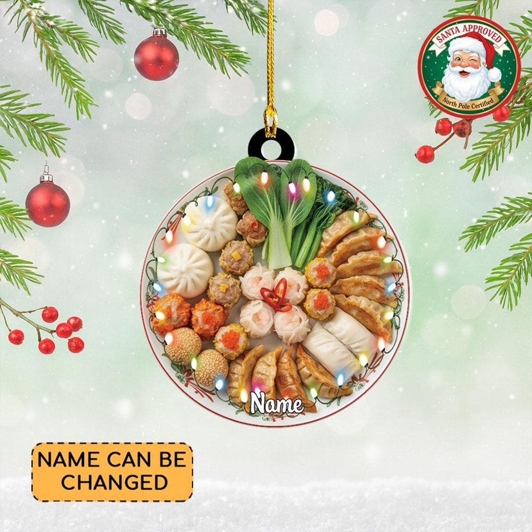 Personalized Chinese Dim Sum Christmas Ornament, Cooking Ornament Gift ...
