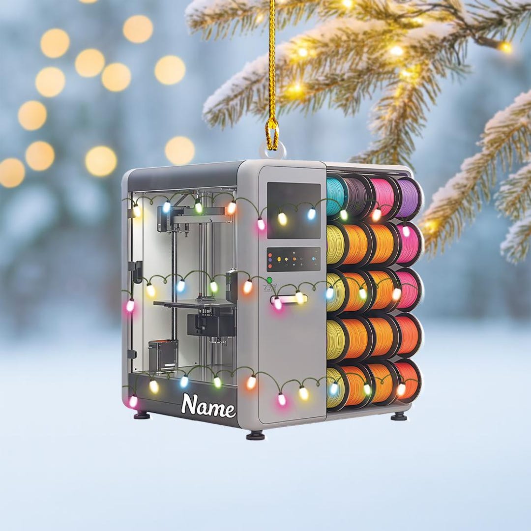 Personalized Printer Machine Christmas Ornament, Printing Machine ...