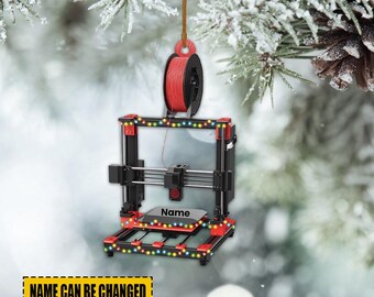Personalized Printer Machine Ornament, Printer Christmas Ornament ...