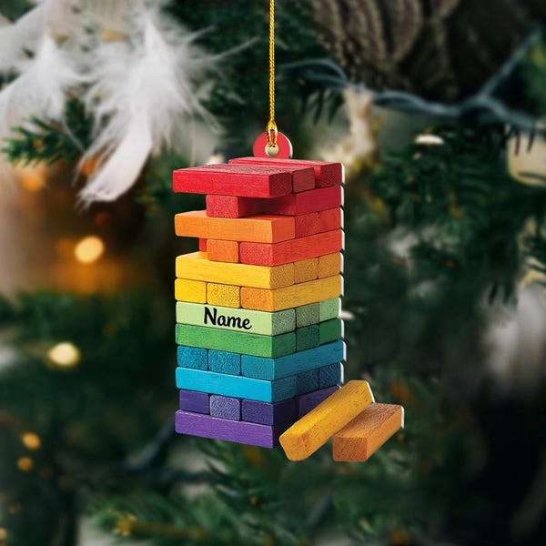 Jenga Christmas Ornaments - Etsy