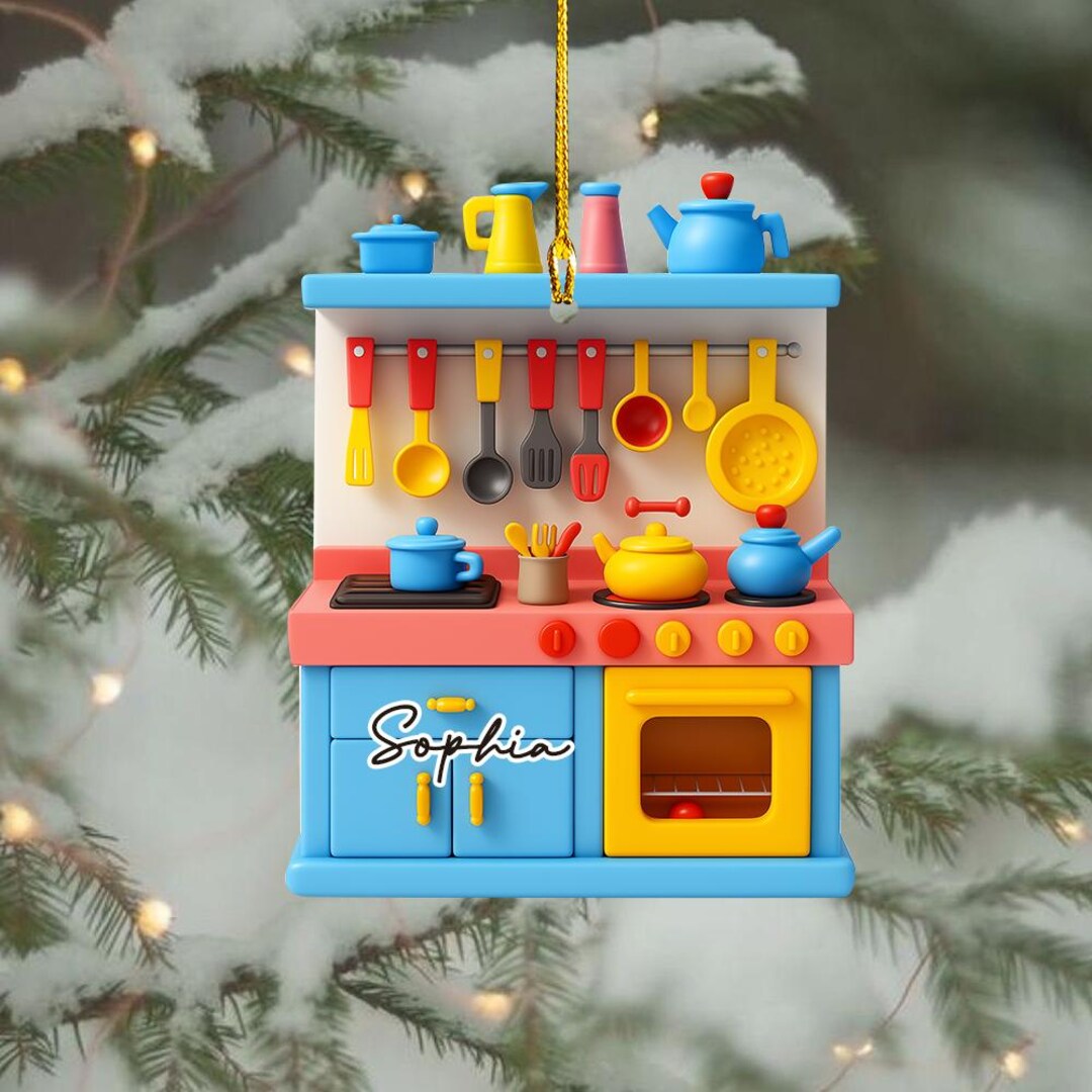 Personalized Kitchen Equipment Ornament, Kitchen Christmas Ornament ...