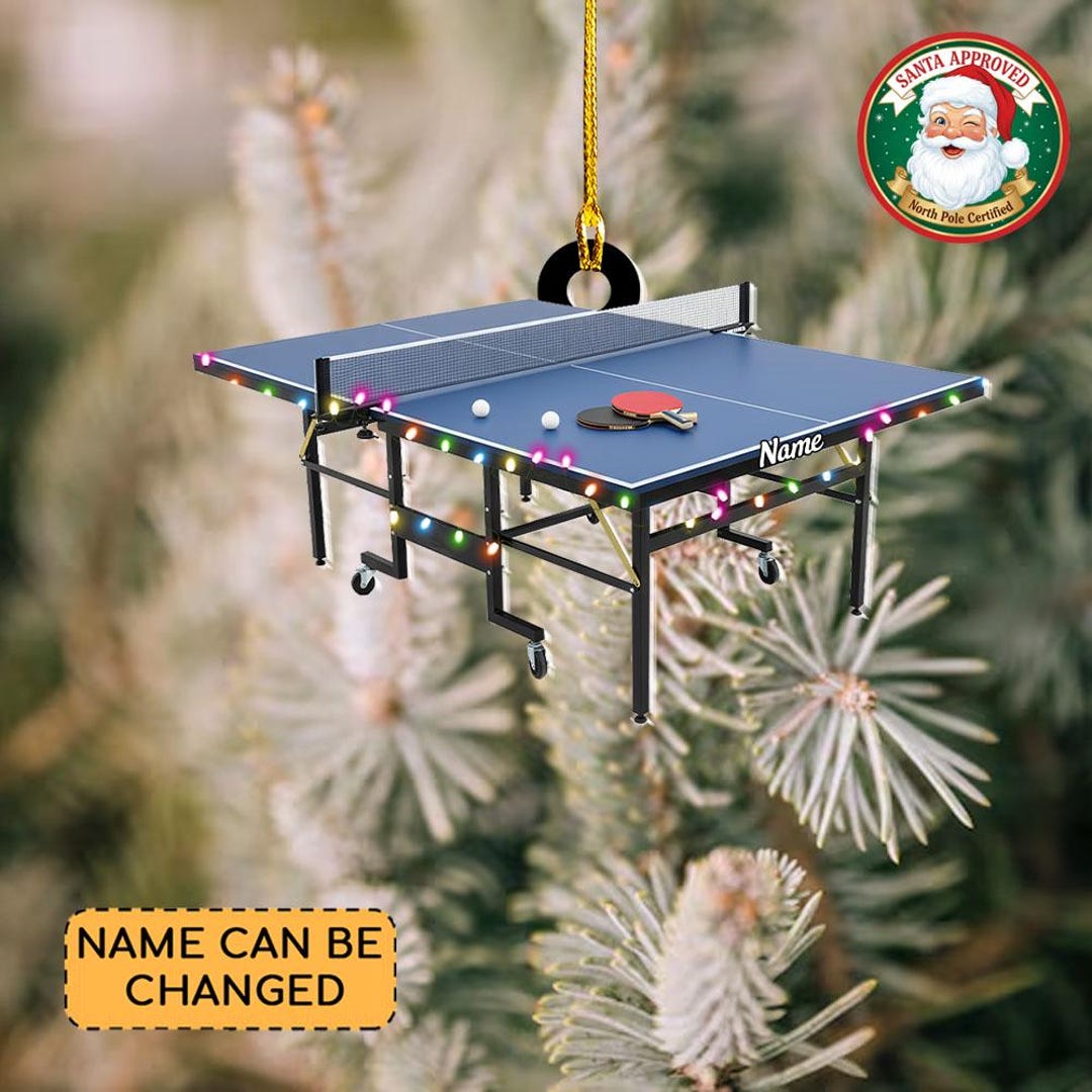 Personalized Table Tennis Ping Pong Christmas Ornament, Table Tennis ...