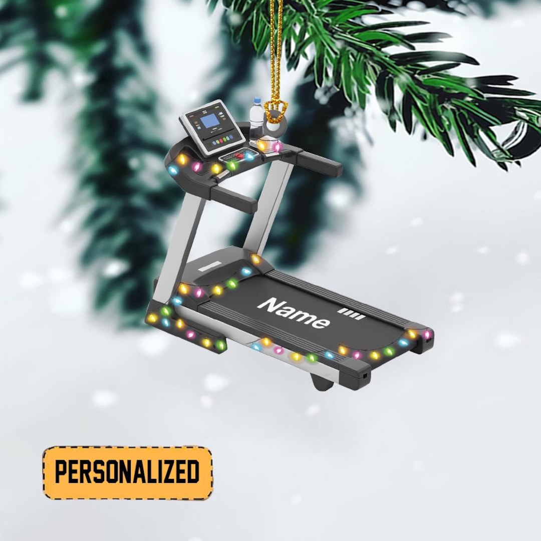 Personalized Treadmill Christmas Ornament Walking Machine Ornament Gym ...