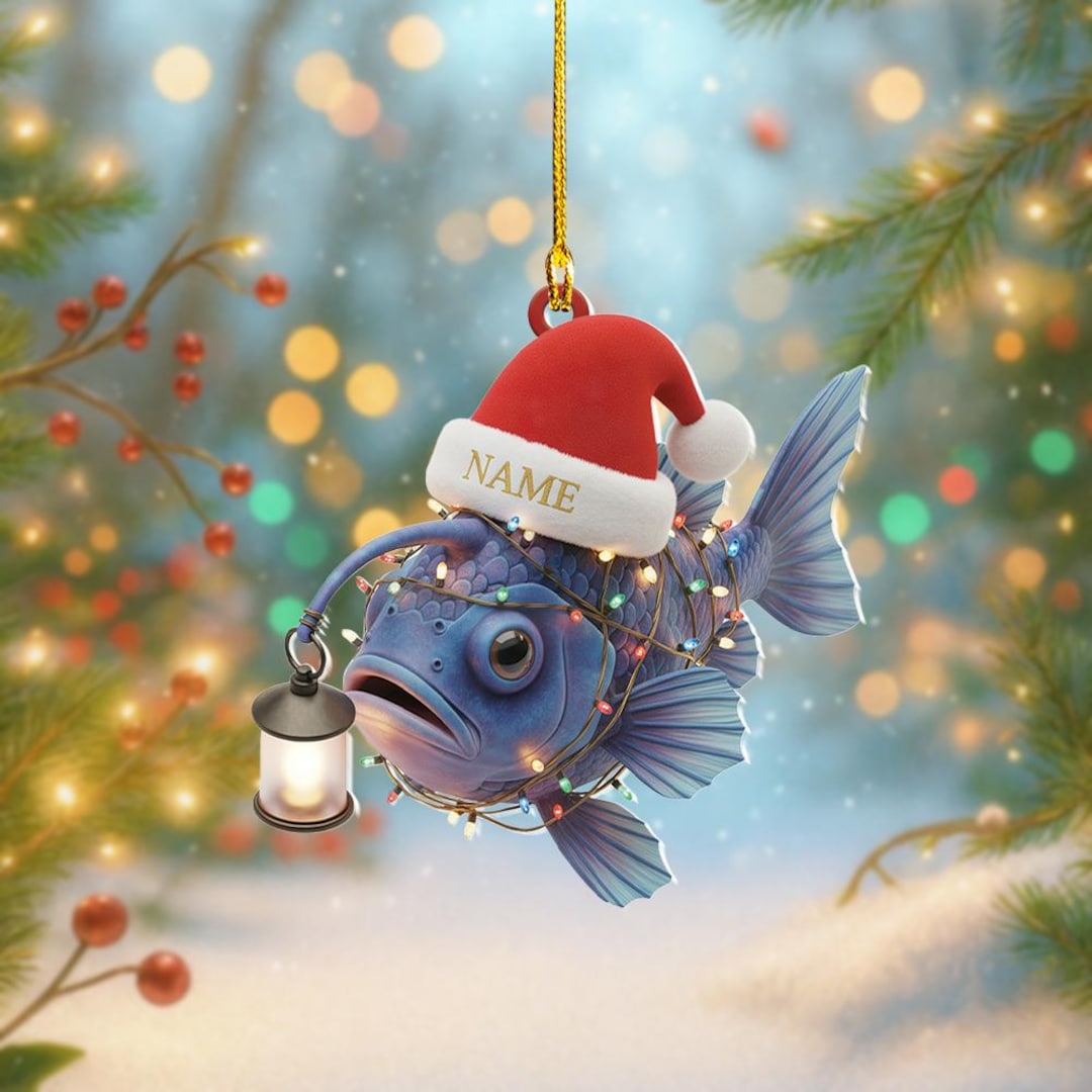 Personalized Anger Fish Ornament, Anger Fish Christmas Ornament ...