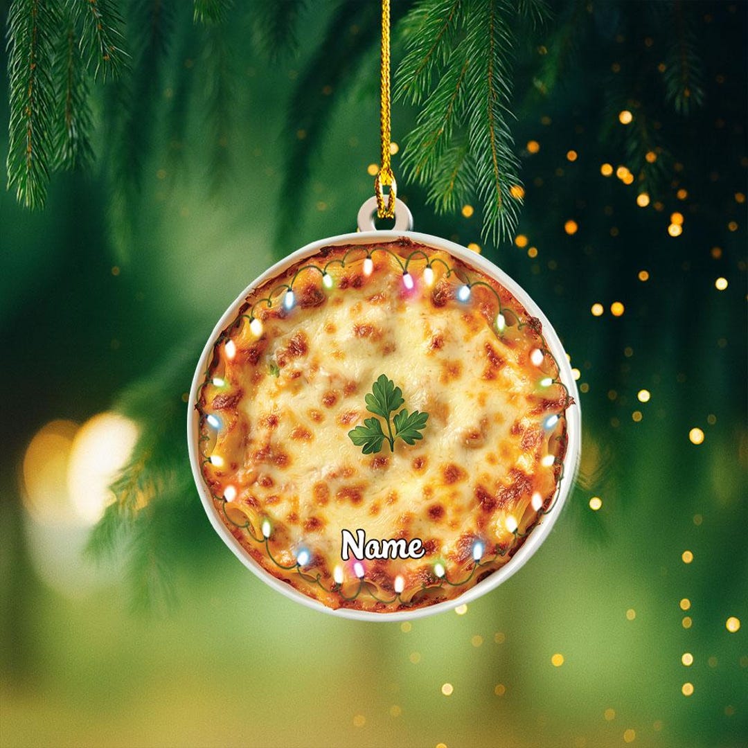 Personalized Italian Lasagna Christmas Ornament, Cooking Ornament Chef ...
