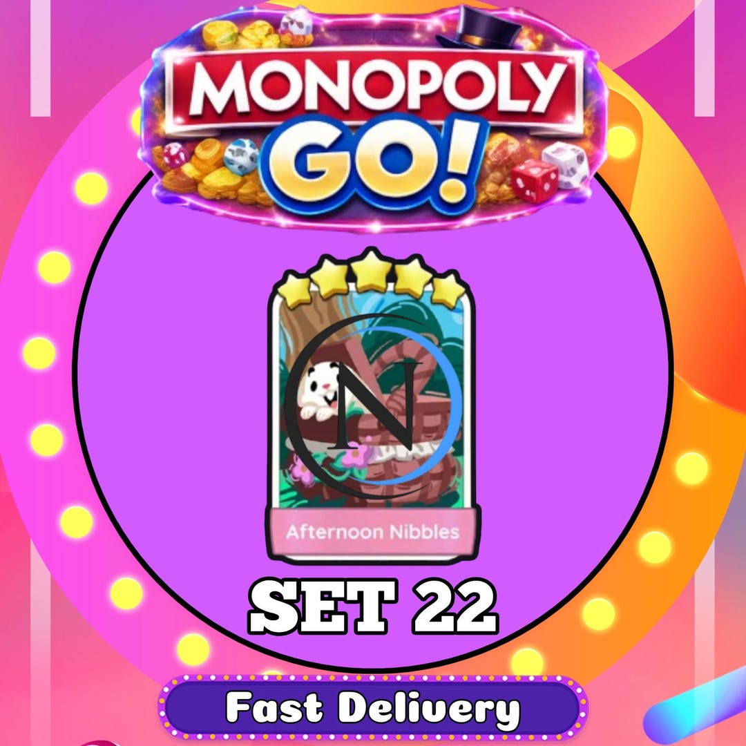Afternoon Nibbles Set 22 - Monopoly Go Sticker 5 Stars - Posh Pets ...