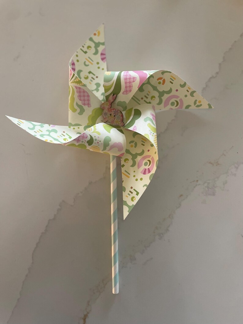Easter Paper Pinwheels (set of 6) Easter Decorations - Etsy