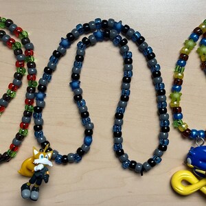 Sonic Kandi Necklace Sonic the Hedgehog Scene Rave Colorful Rainbow ...
