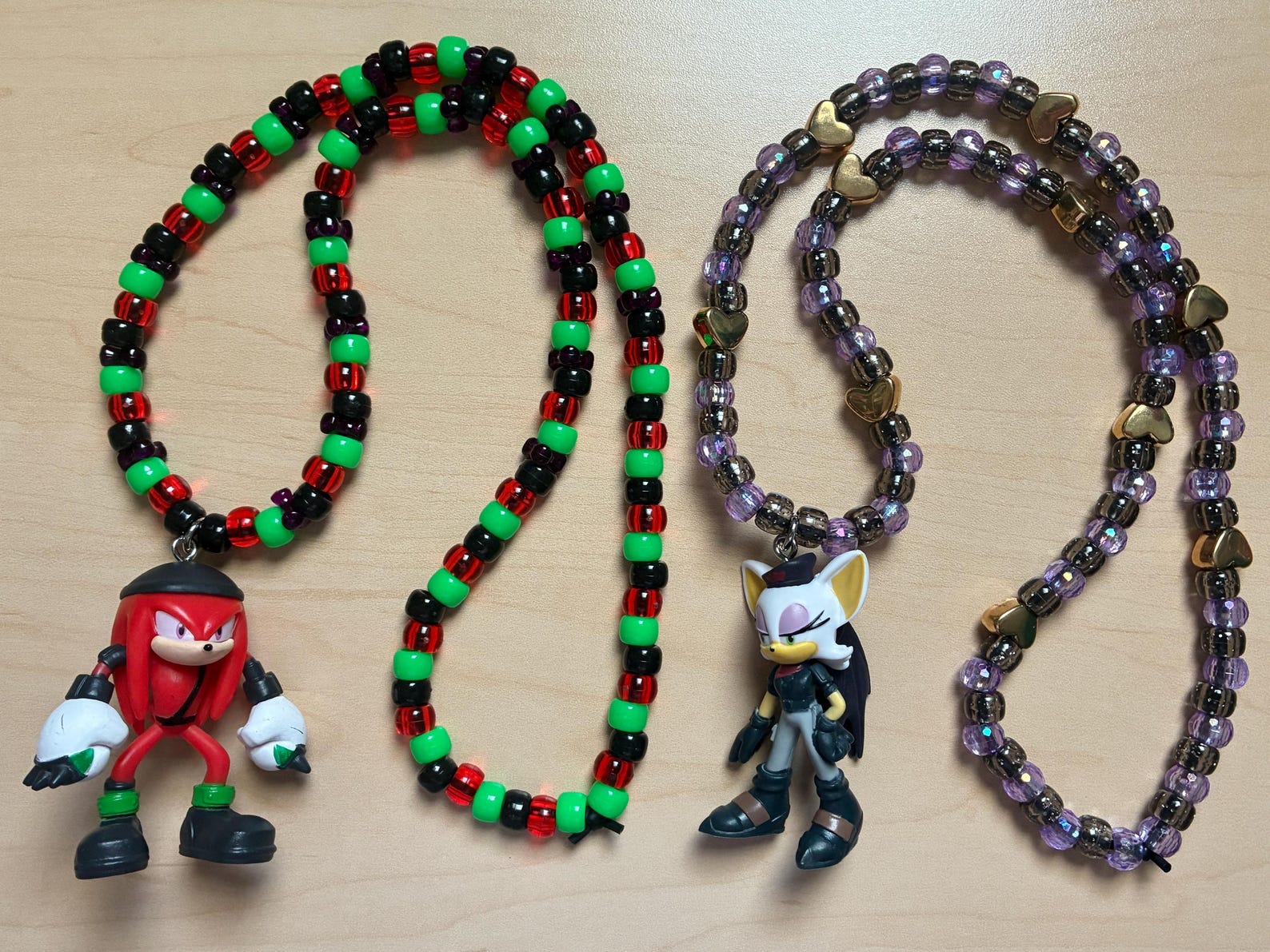 Sonic Kandi Necklace Sonic the Hedgehog Scene Rave Colorful Rainbow ...