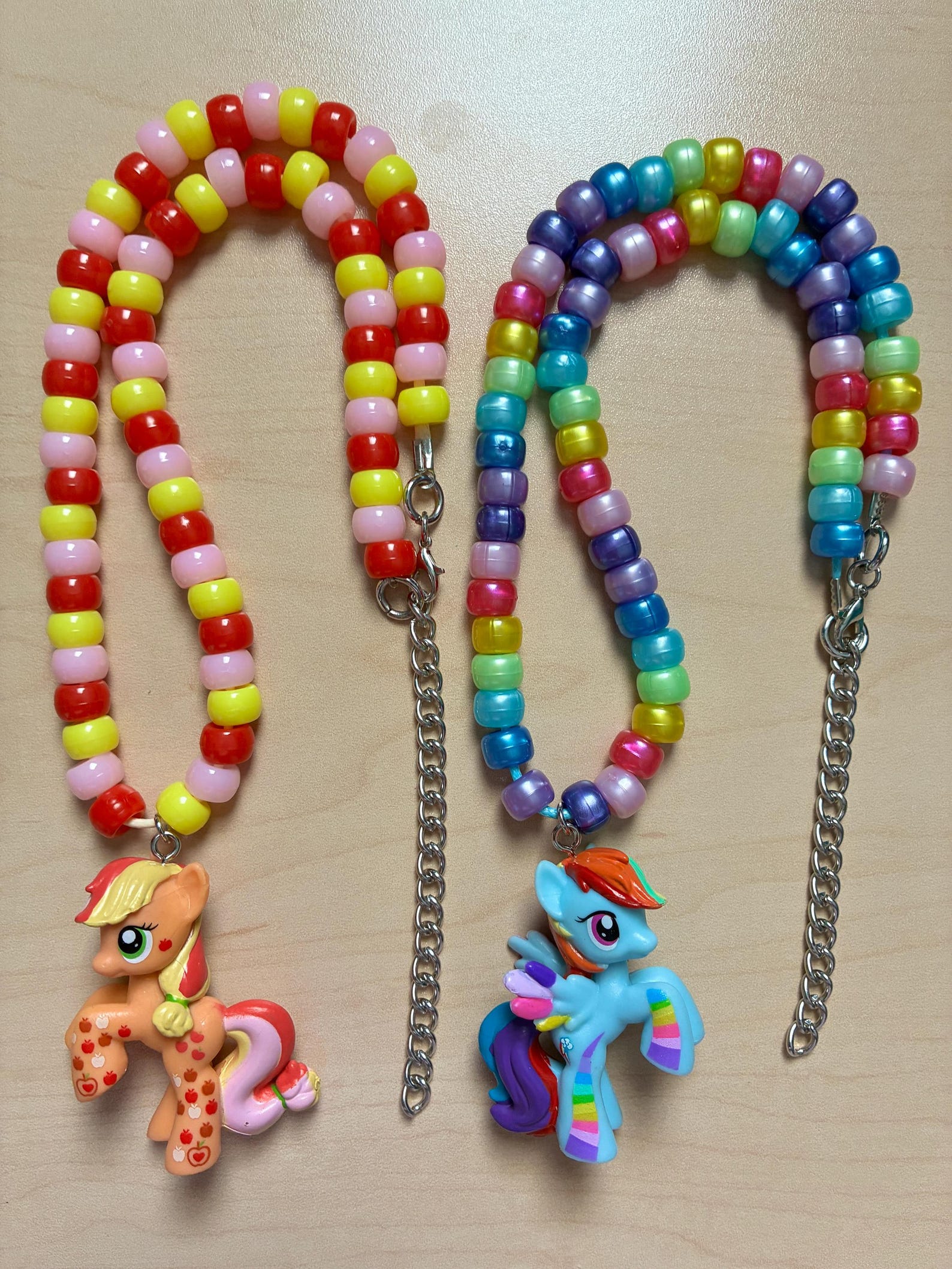 Mlp Kandi Necklace My Little Pony Rainbow Dash Scene Rave Stars Pinkie