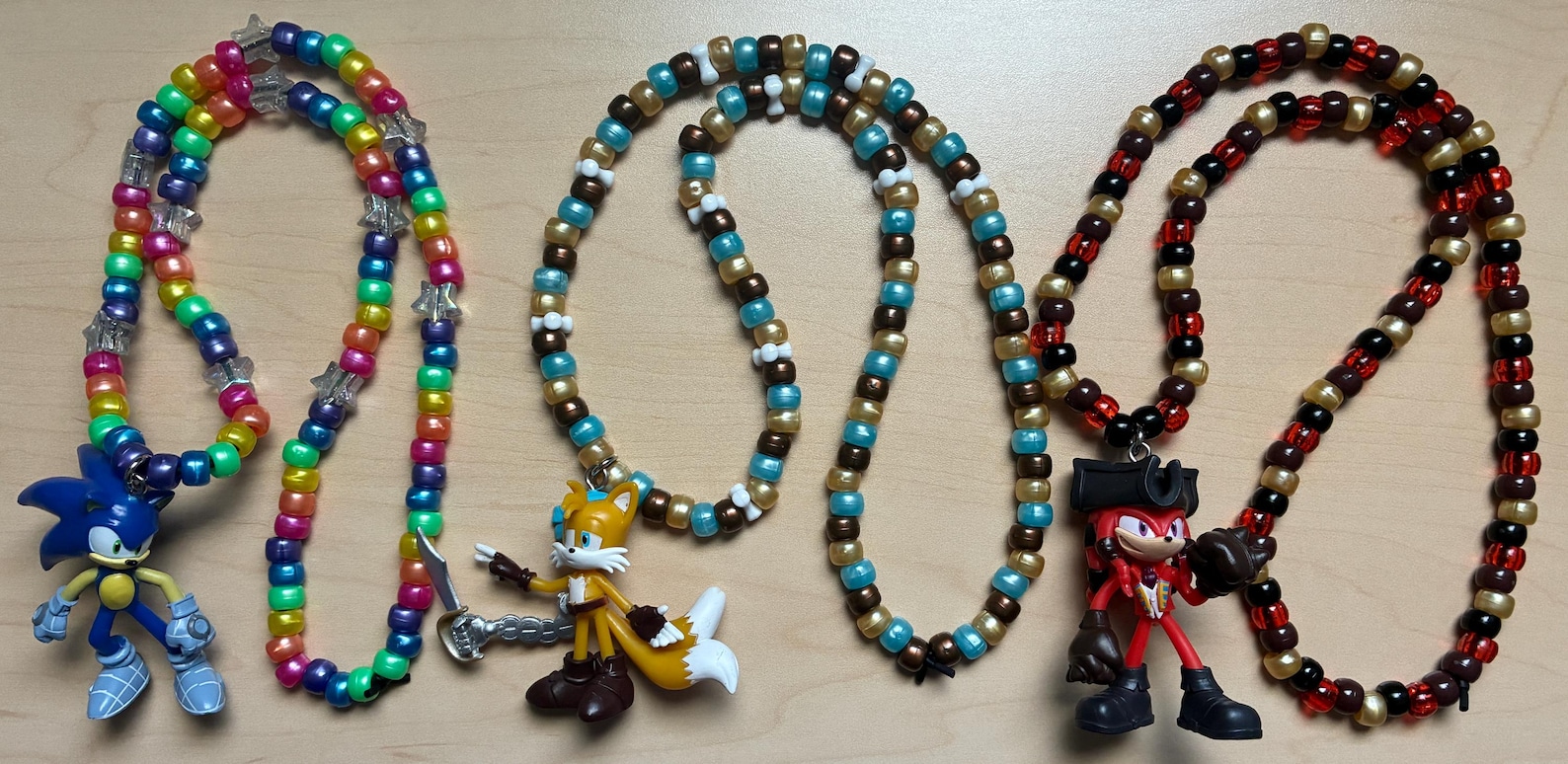 Sonic Kandi Necklace Sonic the Hedgehog Scene Rave Colorful Rainbow ...