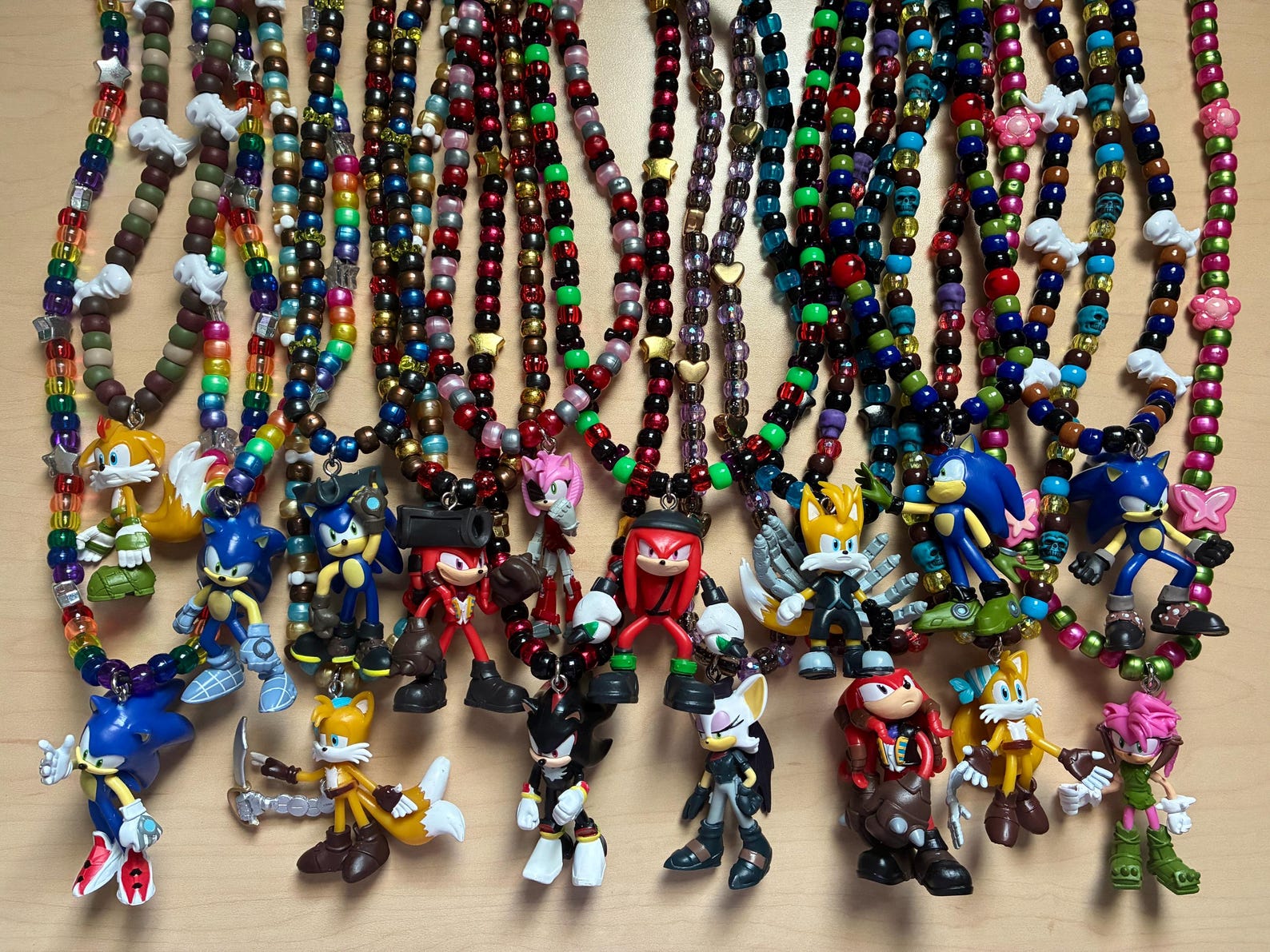 Sonic Kandi Necklace Sonic the Hedgehog Scene Rave Colorful Rainbow ...