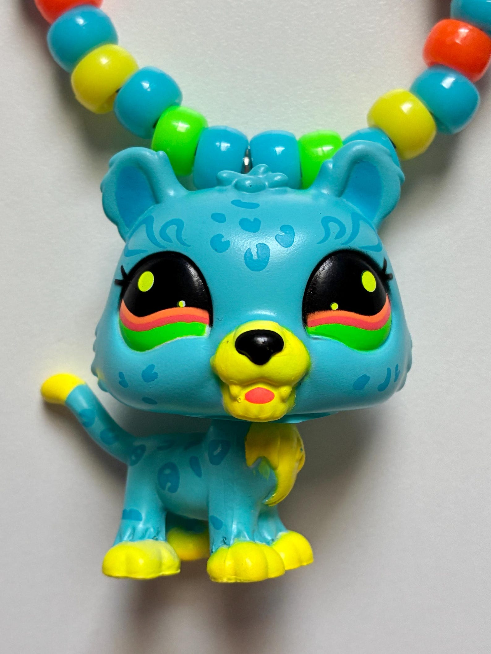 LPS Kandi Necklace Littlest Pet Shop Leopard Glow in the Dark Neon ...