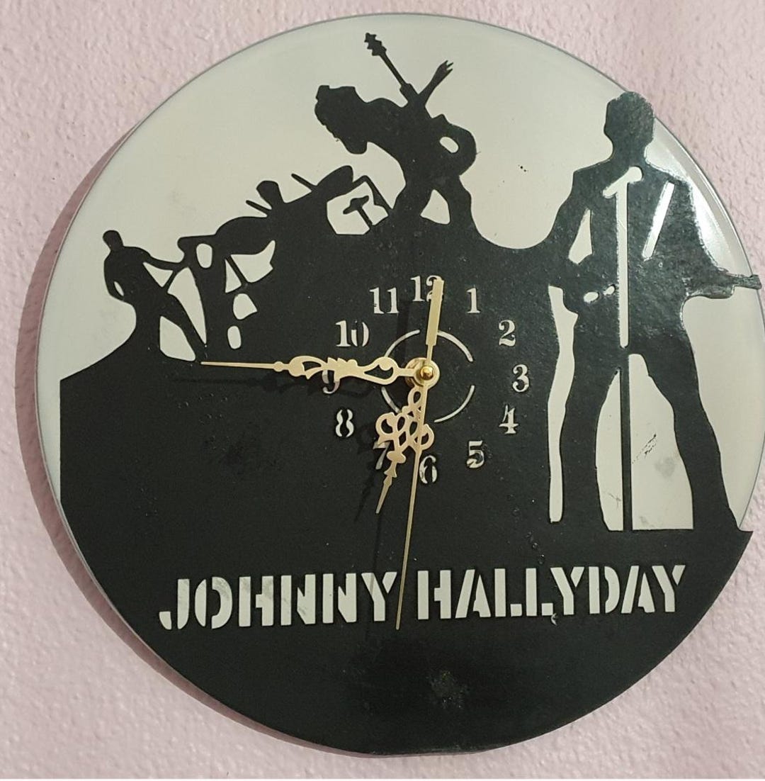 JOHNNY HALLYDAY Clock on 30 Cm Vinyl Record - Etsy